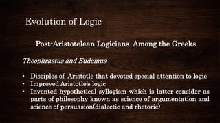 Logic and Philosophy Logic and Philosoph | PPTX