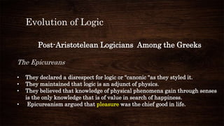 Logic and Philosophy Logic and Philosoph | PPTX