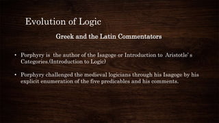 Logic and Philosophy Logic and Philosoph | PPTX