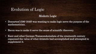 Logic and Philosophy Logic and Philosoph | PPTX
