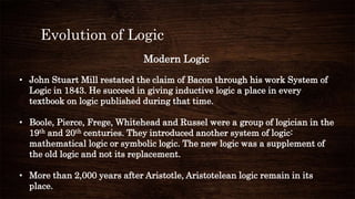 Logic and Philosophy Logic and Philosoph | PPTX