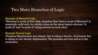 Logic and Philosophy Logic and Philosoph | PPTX