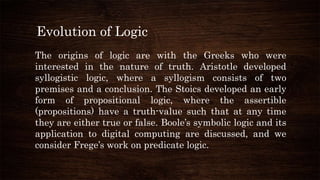 Logic and Philosophy Logic and Philosoph | PPTX