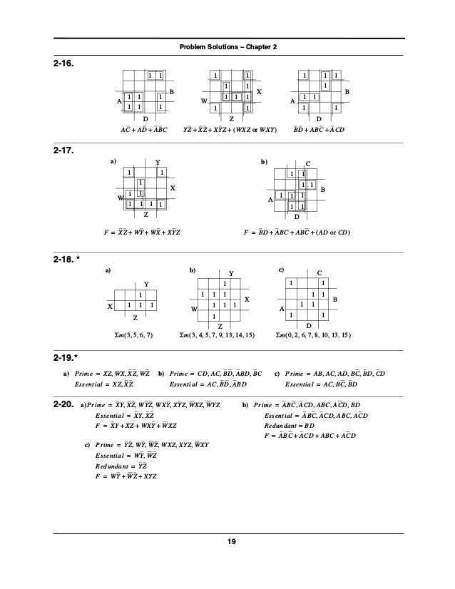 Logic And Computer Design Fundamentals 4th Edition Mano Solutions Man