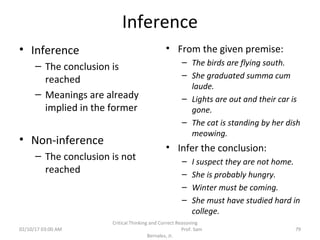 Logic: Critical Thinking and Correct Reasoning | PPT