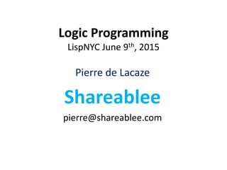 Logic Programming and ILP | PPT