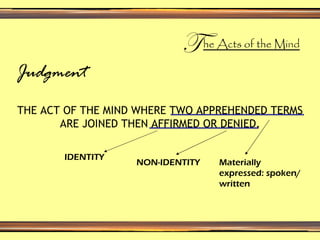 Logic - Three mental operations | PPT