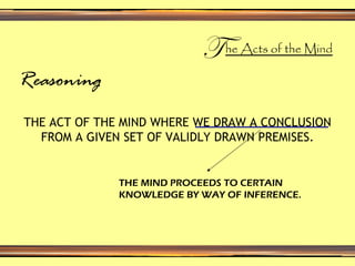 Logic - Three mental operations | PPT