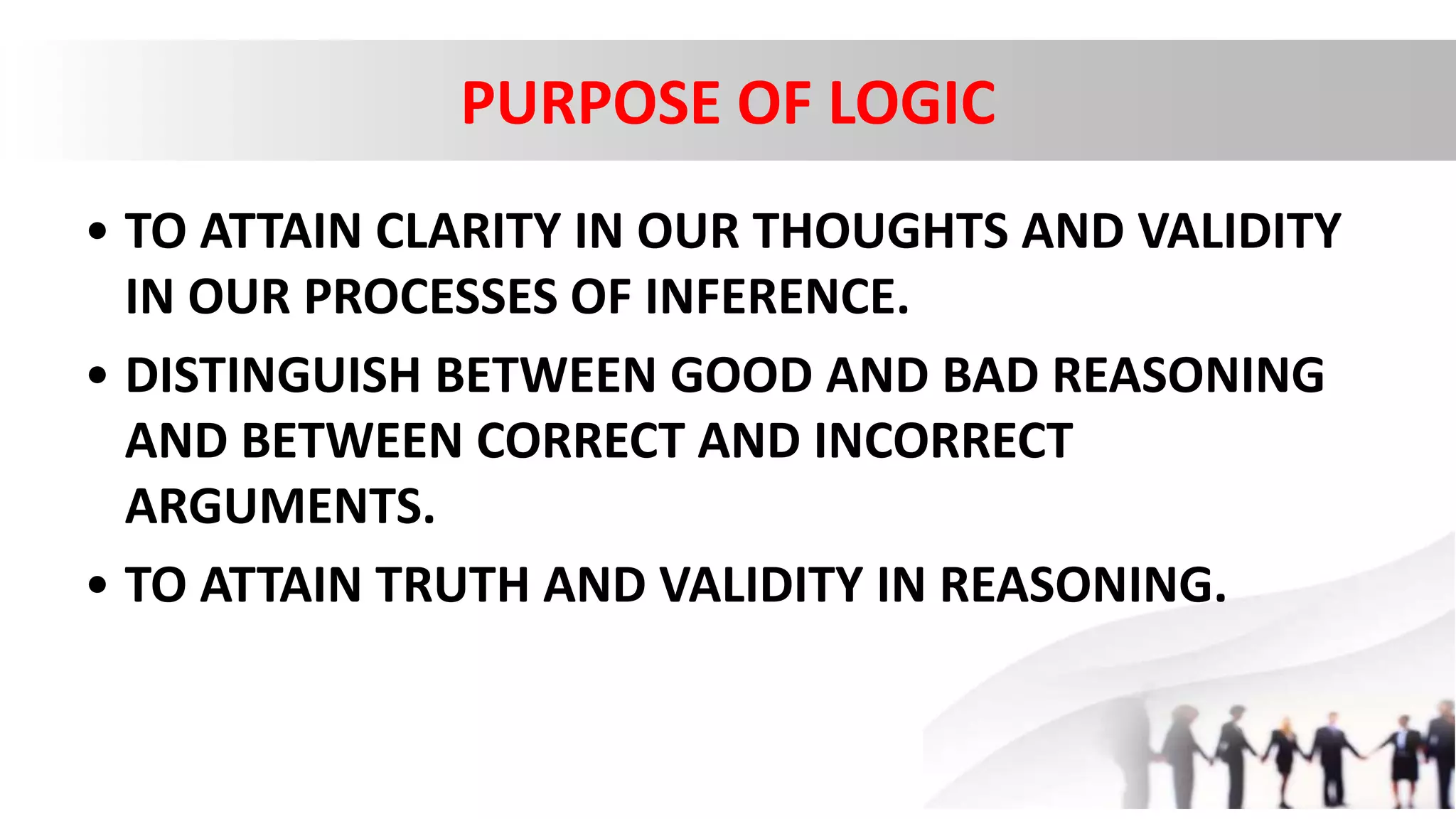 INTRODUCTION TO LOGIC | PPTX