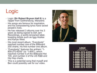 Song Choice - Logic – 1 800-273-8255 | PPTX