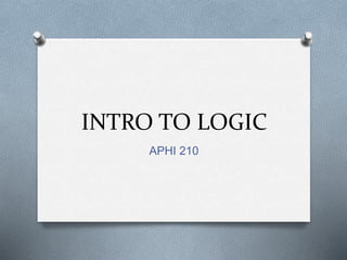 Logic 1 intro args premise_ concl_10141 | PPT