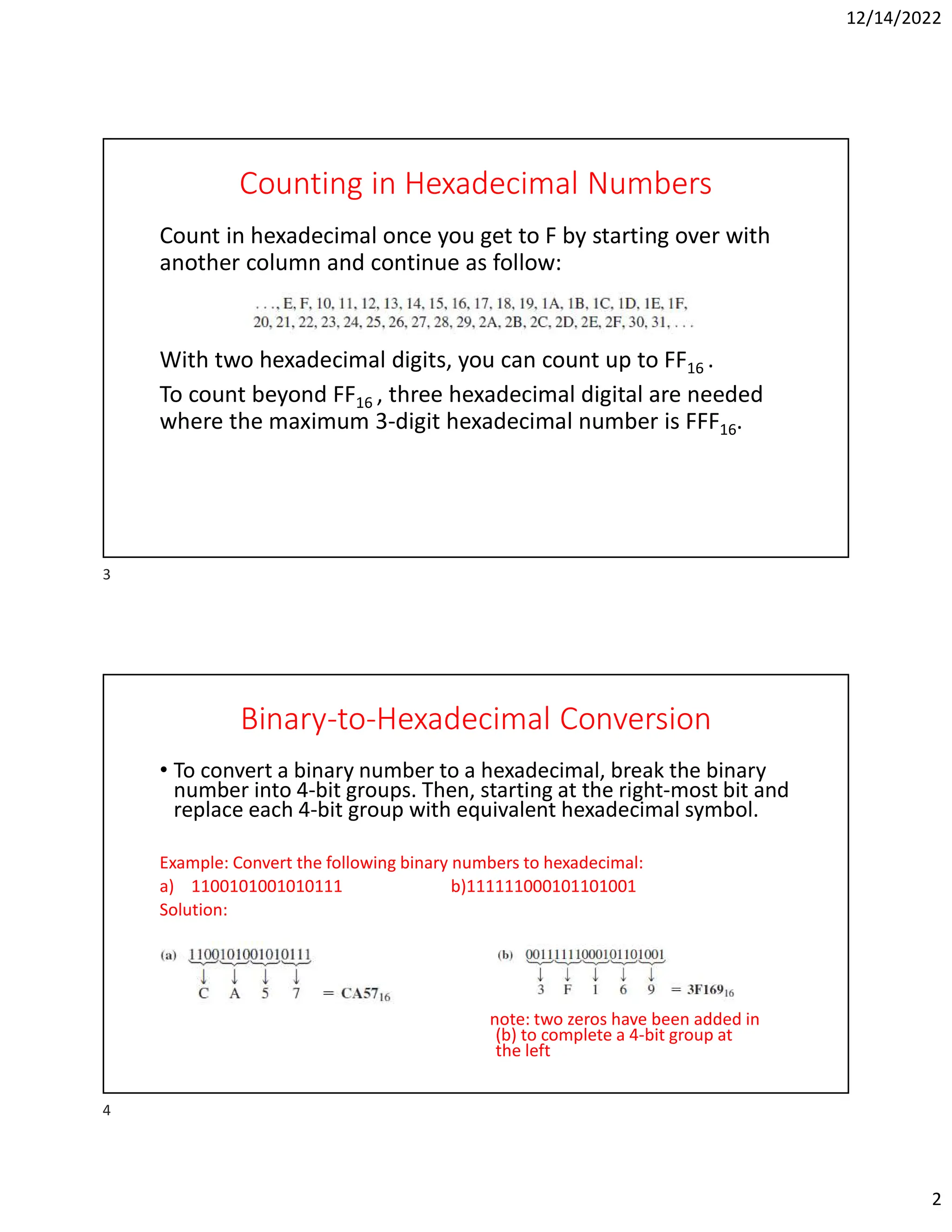 Numbering System Binary And Decimal Hex Octal Pdf