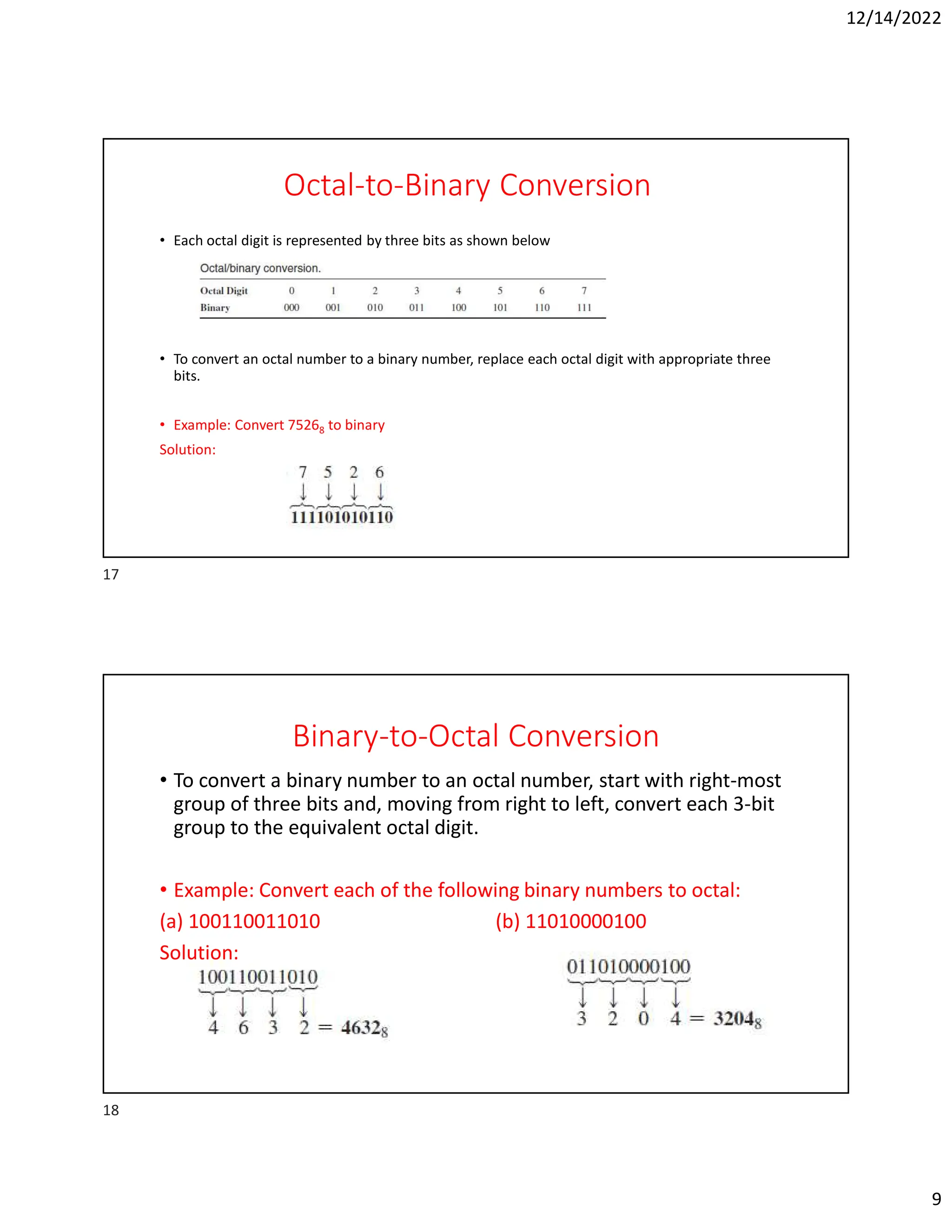 numbering system binary and decimal hex octal | PDF