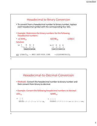 numbering system binary and decimal hex octal | PDF