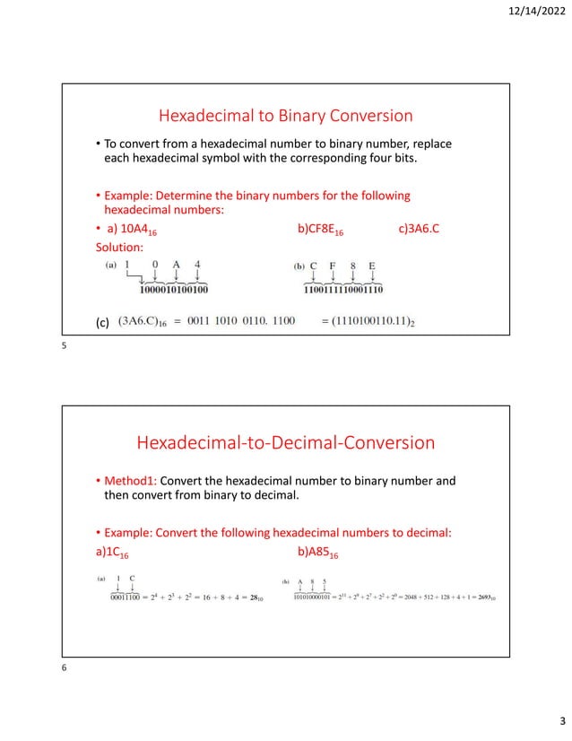 numbering system binary and decimal hex octal | PDF