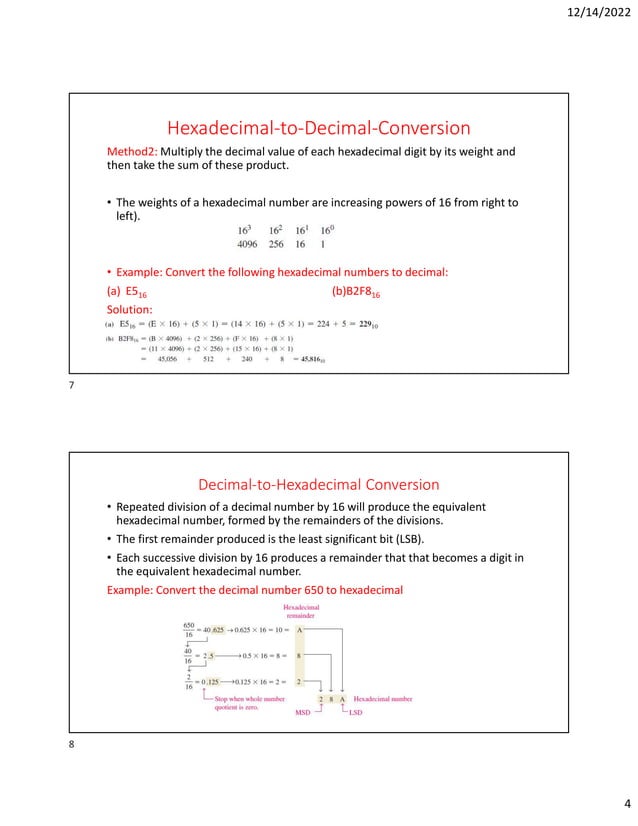 Numbering System Binary And Decimal Hex Octal Pdf