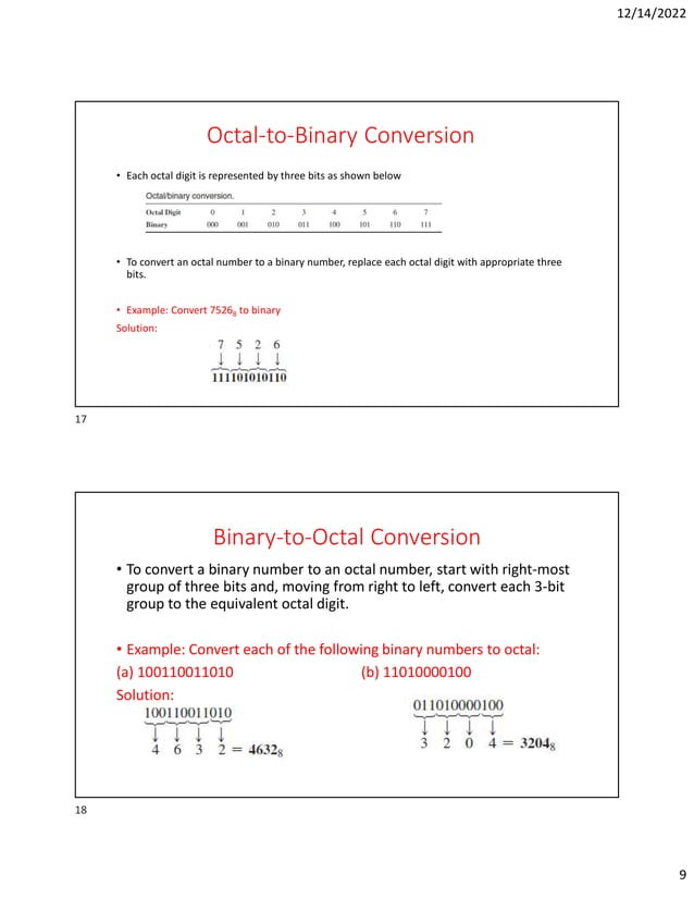 Numbering System Binary And Decimal Hex Octal Pdf