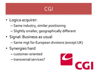 Internship: Knowledge Management at Logica CST | PPT