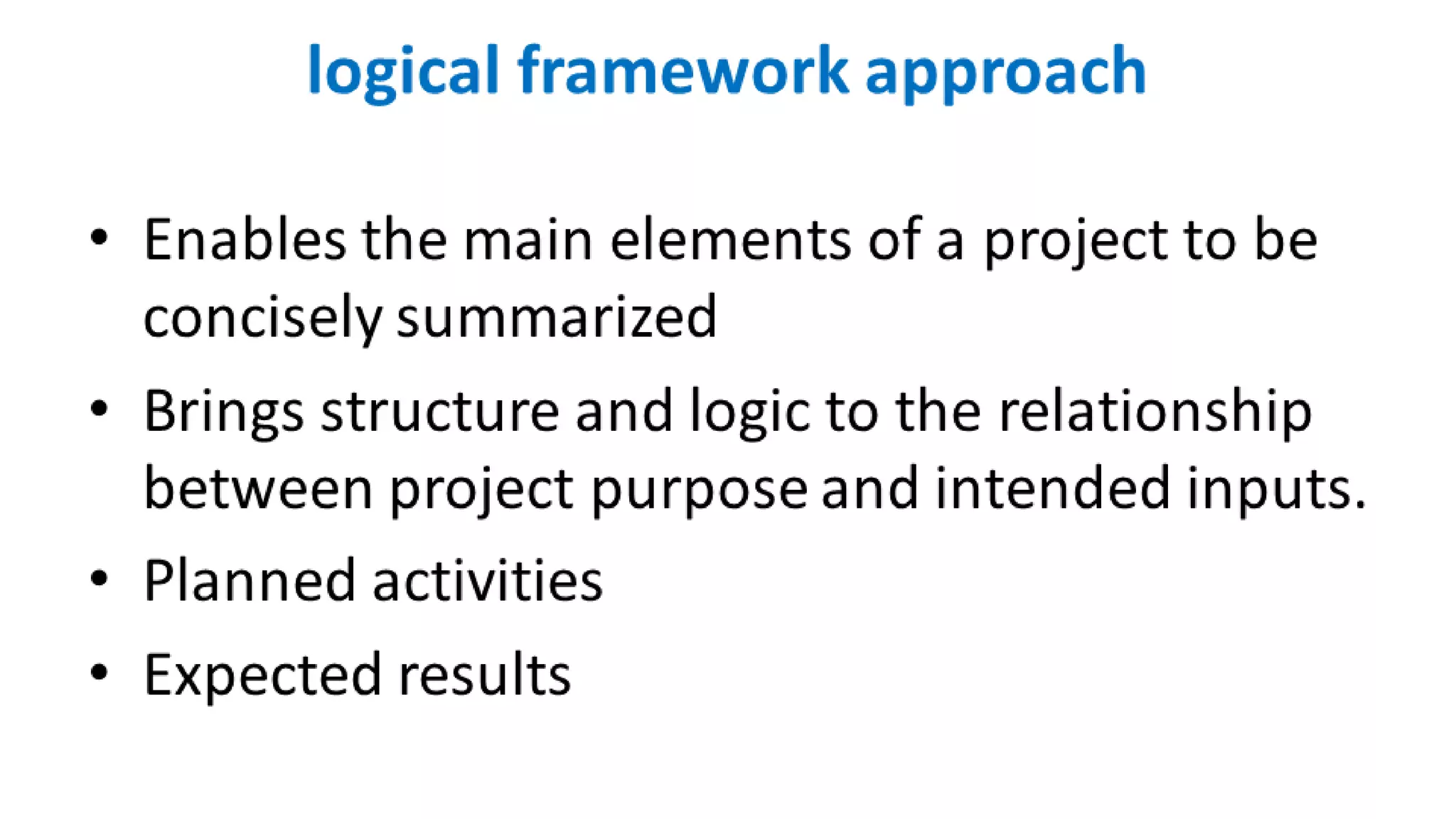 Logical framework approach | PDF