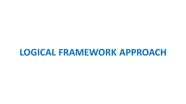 Logical framework approach | PDF