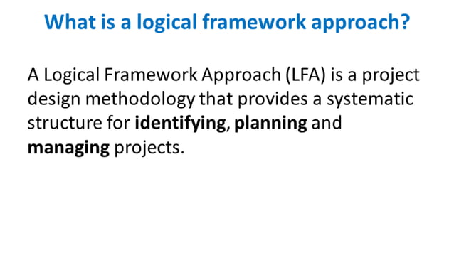 Logical framework approach | PDF