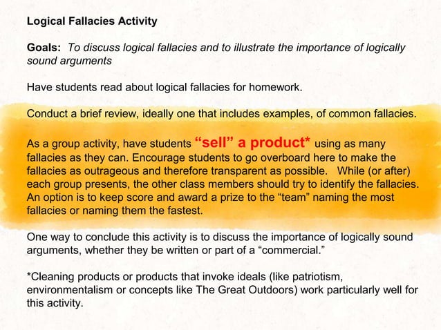 Logical-Fallacies.pptx | Educational Assessment | Education
