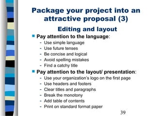 Proposal Development: Logical framework and project proposal | PPT