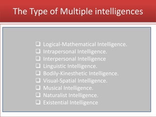 Howard Gardner: Multiple Intelligences Theory | PPTX