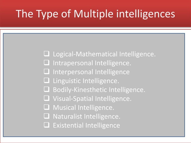Howard Gardner: Multiple Intelligences Theory | PPTX | Dating | Family ...