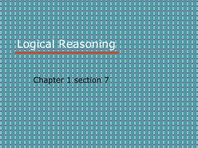 Logical Reasoning Algebra 1 | PPT | Programming Languages | Computing