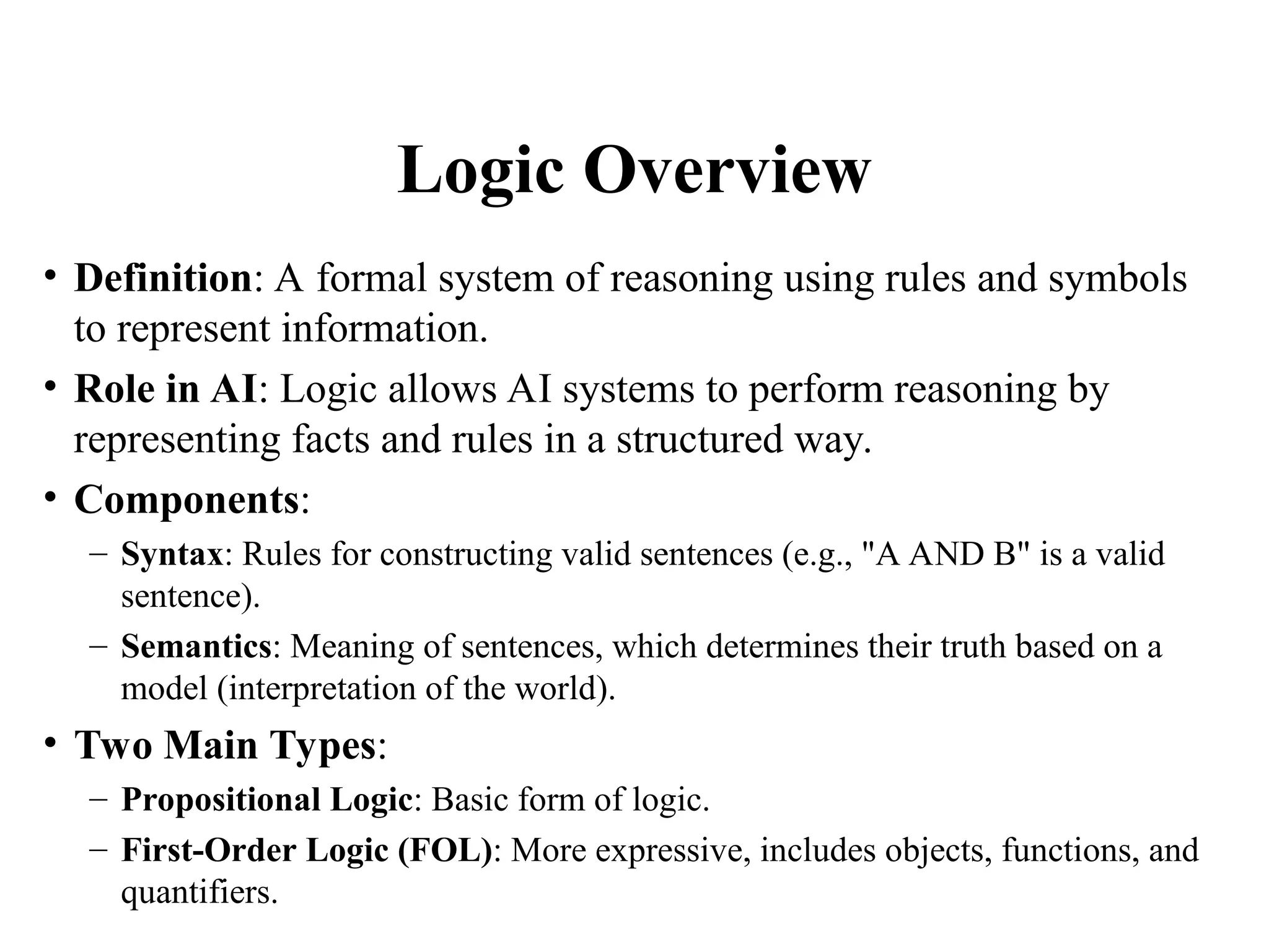 Logical Agents Logical Agents Logical Agents Logical Agents Logical ...