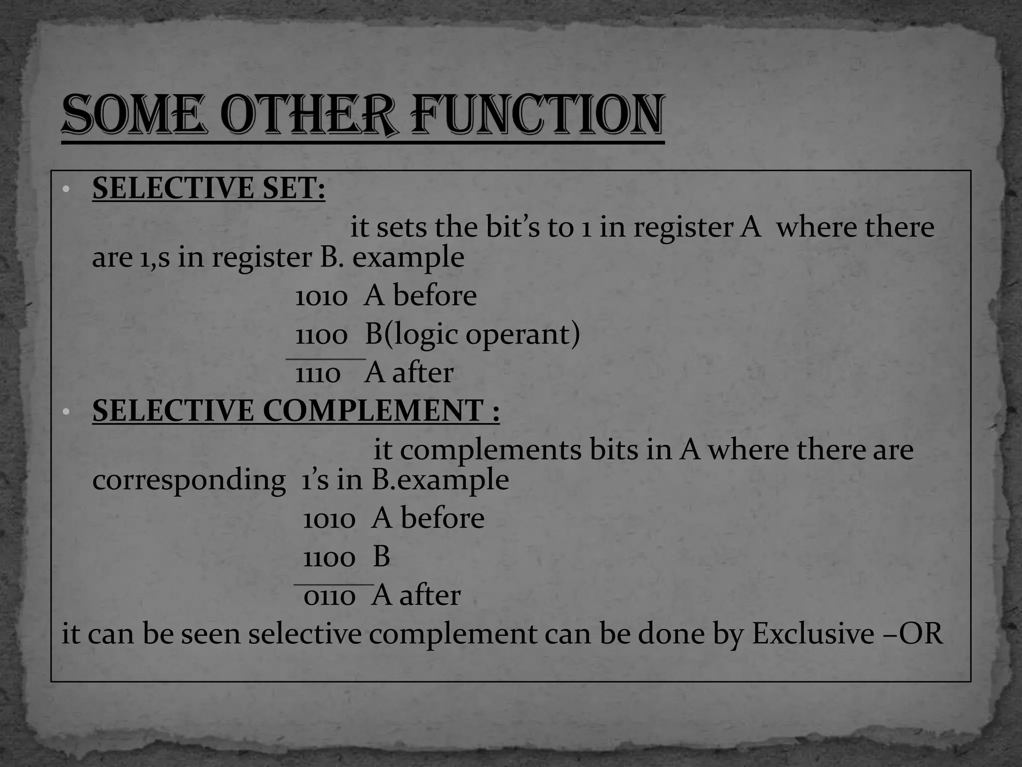 Logical And Shift Micro Operations Pptx