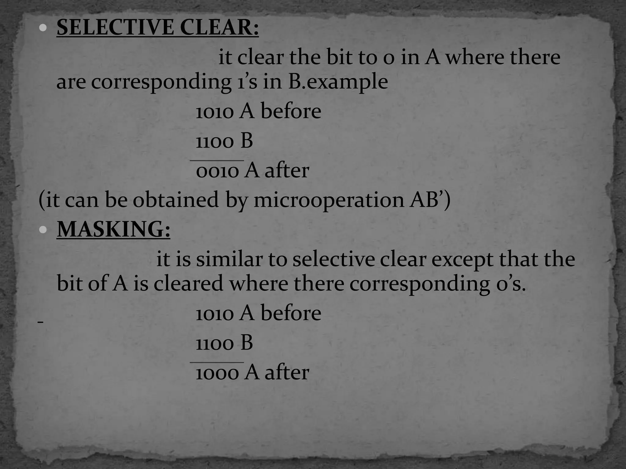 Logical and shift micro operations | PPTX