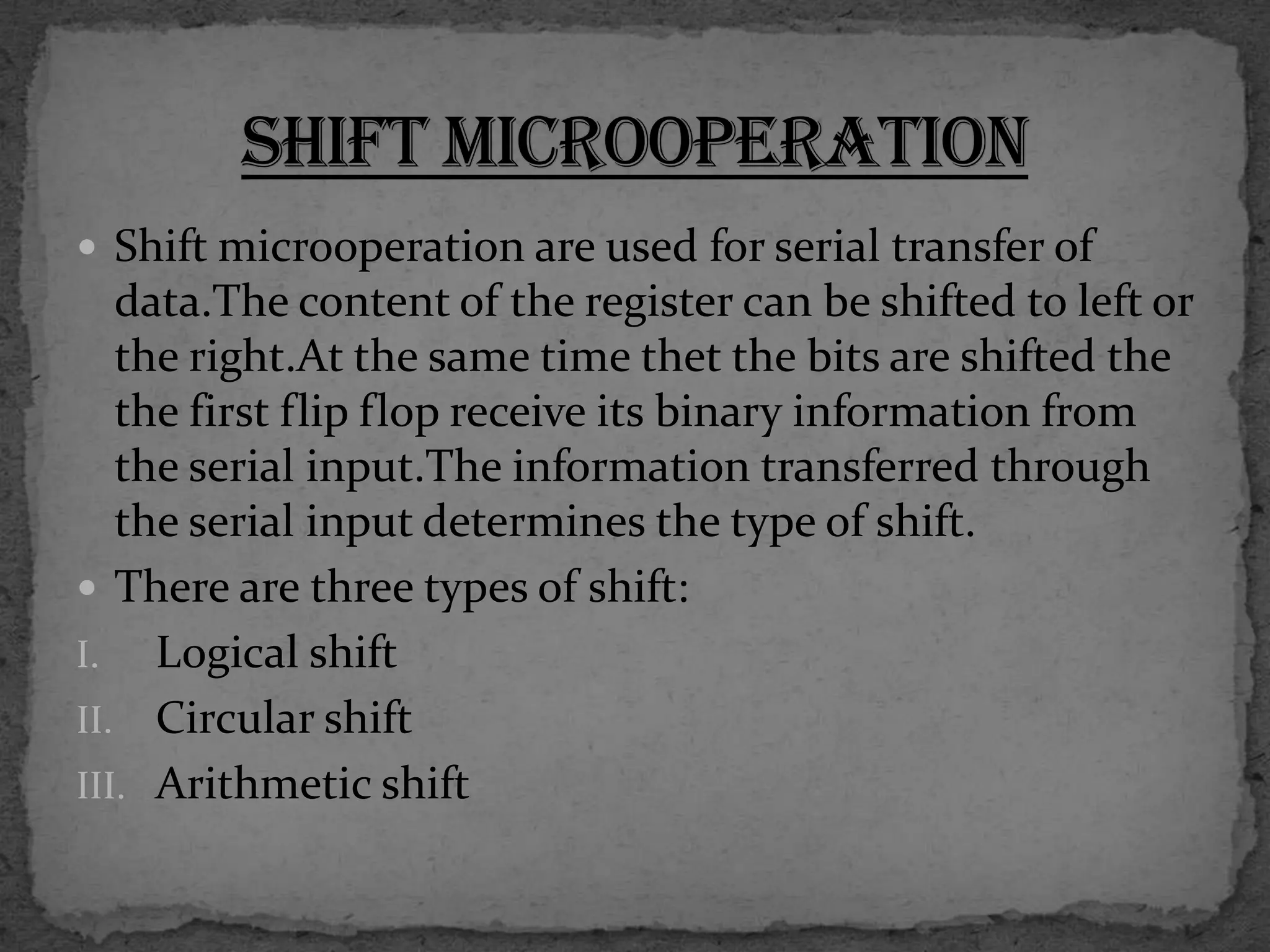 Logical and shift micro operations | PPTX
