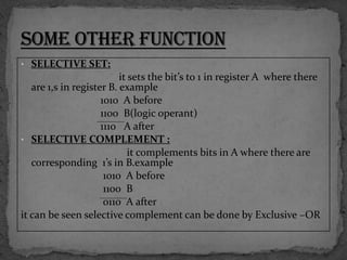 Logical and shift micro operations | PPTX