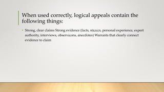 Logical appeals | PPTX