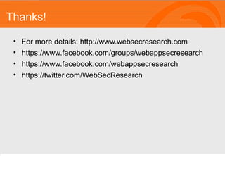 Logical Attacks(Vulnerability Research) | PPT