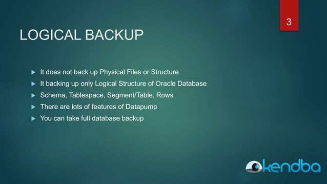 logical backup of Oracle Datapump-detailed.pptx