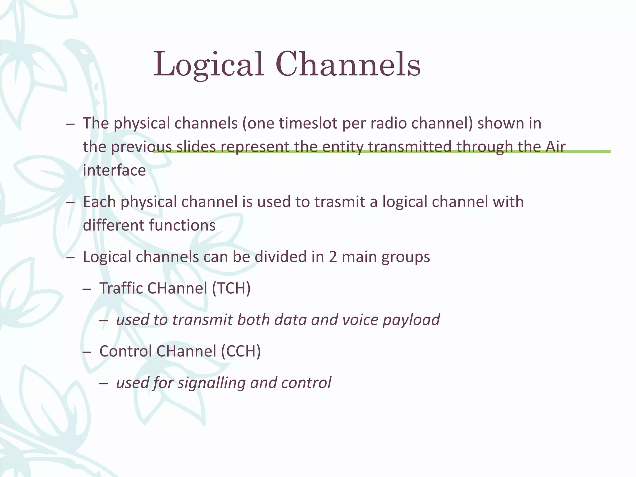 Logical channels | PPT