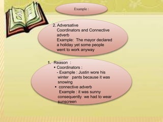 Uses of Logical Connectors Lesson for Grade 7 English | PPTX