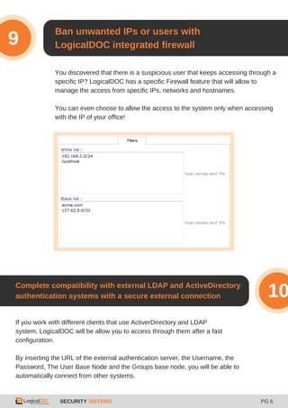 LogicalDOC Security Systems | PDF