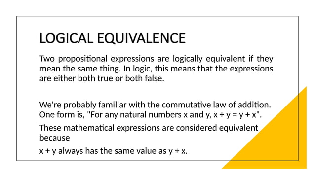 Understanding Logical Equivalence in Discrete Mathematics with Examples | PPTX | Science