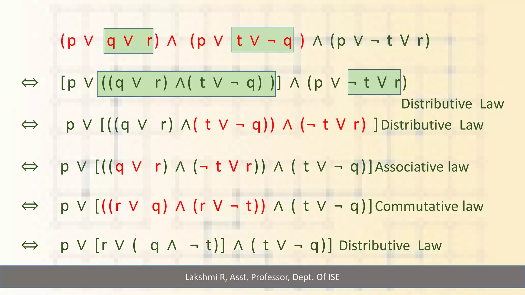 Logical equivalence, laws of logic | PDF | Physics | Science