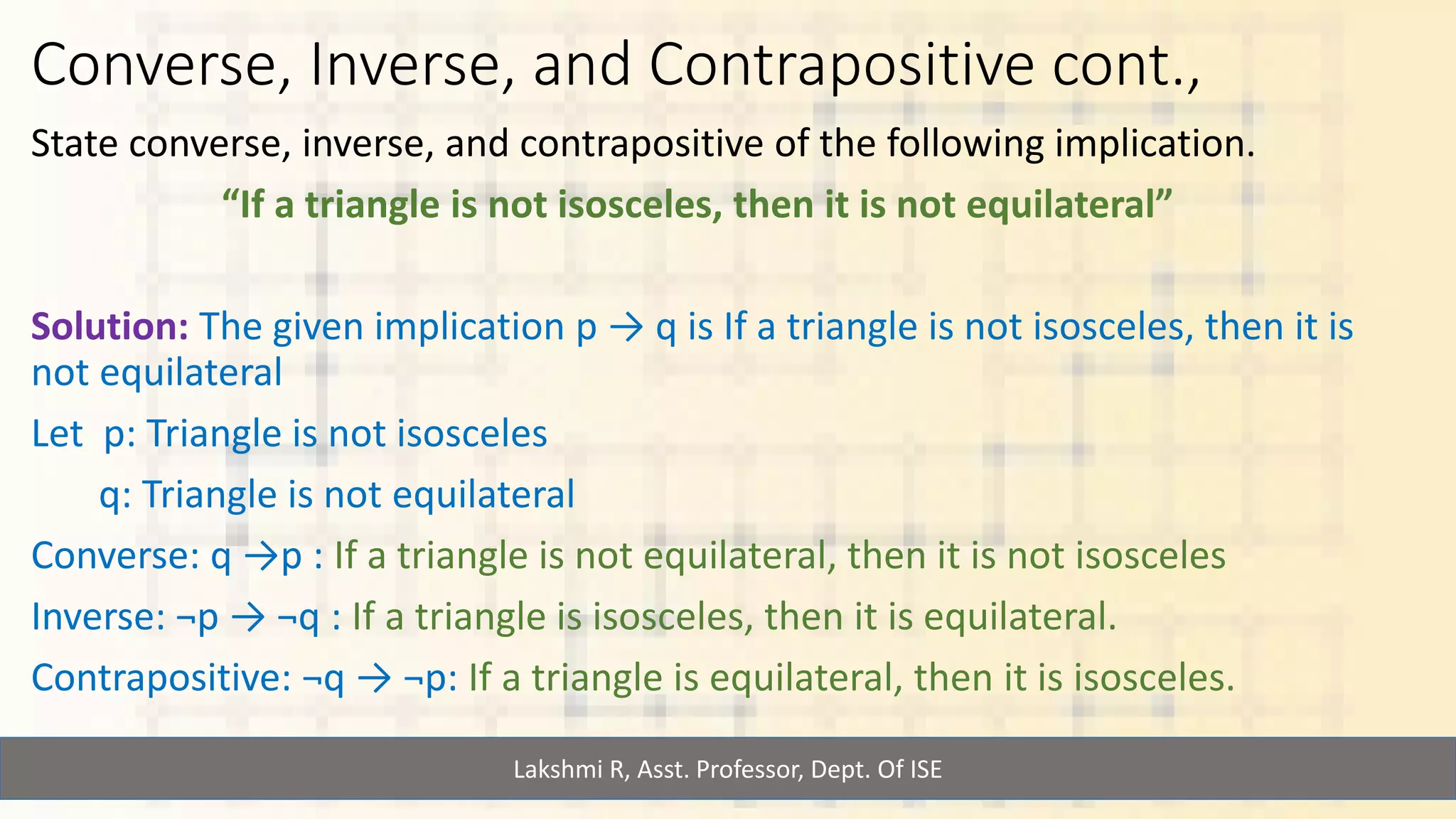Logical equivalence, laws of logic | PDF