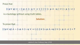 Logical equivalence, laws of logic | PDF
