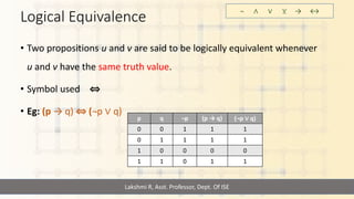 Logical equivalence, laws of logic | PDF