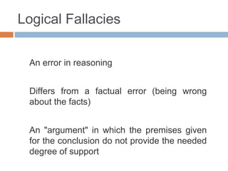 Logical fallacies 1 | PPT