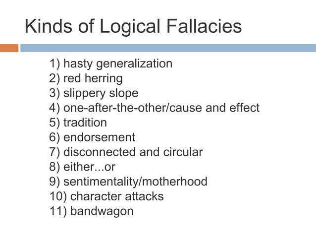 Logical fallacies 1 | PPT