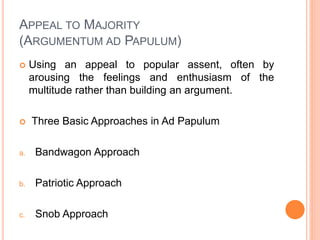 Logical fallacies for english | PPT