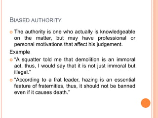 Logical fallacies for english | PPTX